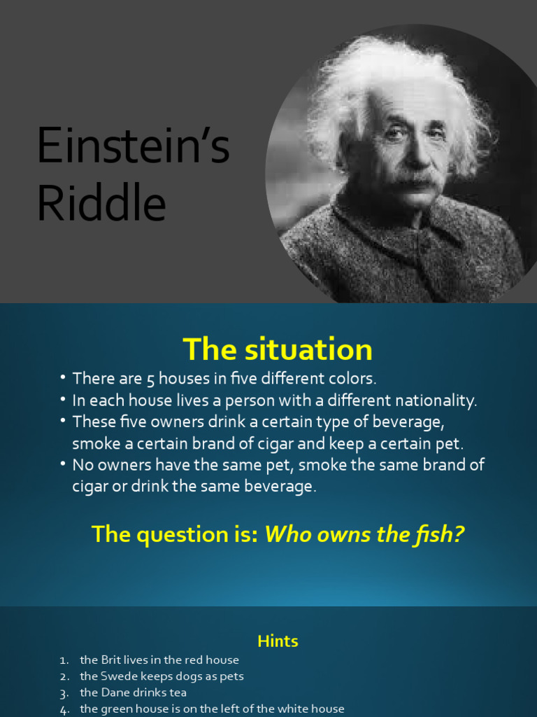 Einstein's Riddle | PDF | Drink