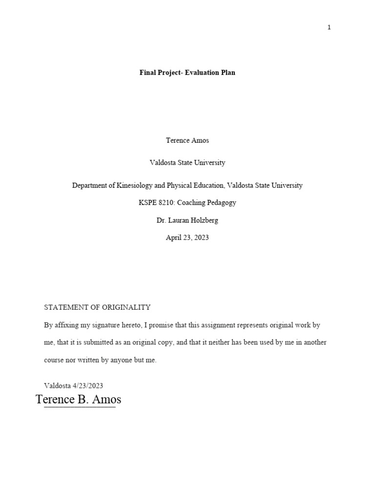 Final Project - Evaluation Plan | Download Free PDF | Survey Methodology | Evaluation