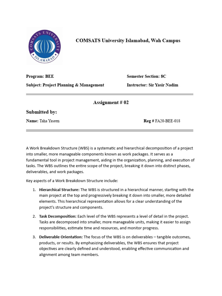 FA20-BEE-018 (Assignment 2) | PDF | Business