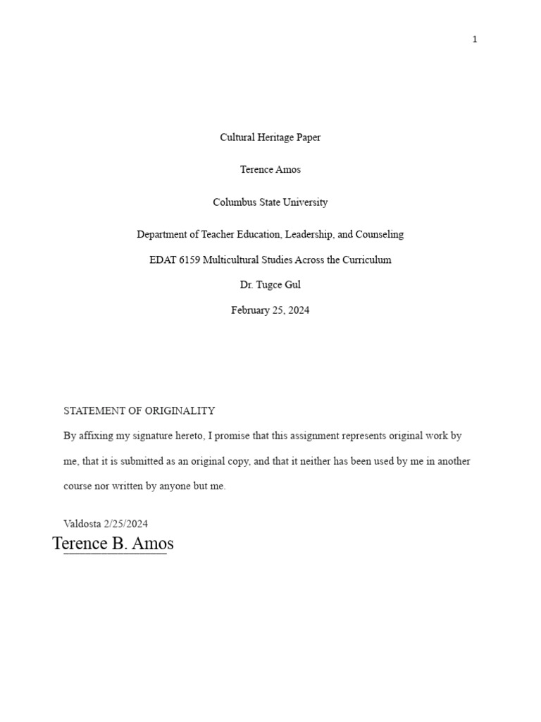 Cultural Heritage Paper | PDF | Curriculum | Teachers