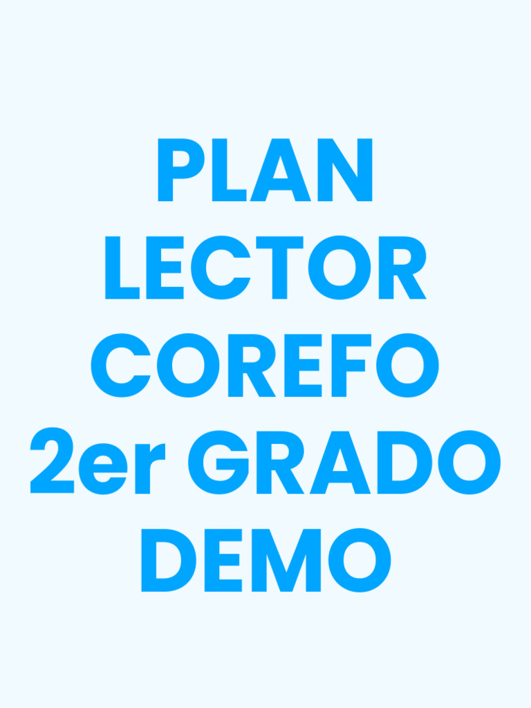 LIBRO COREFO de 2do GRADO DEMO | PDF
