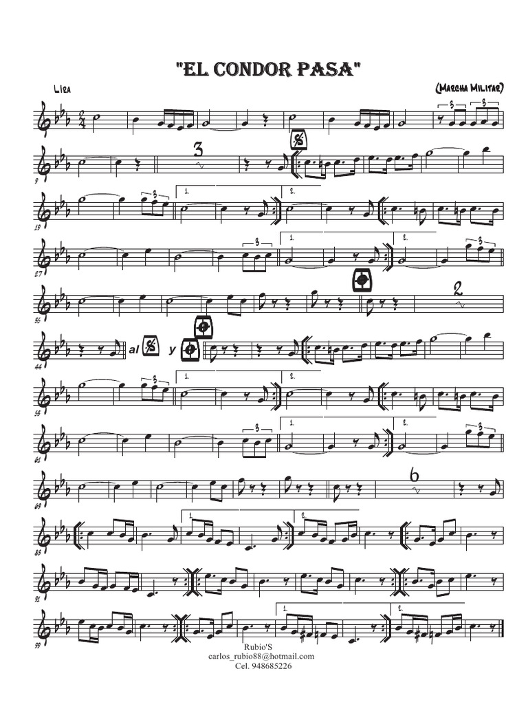 MARCHA MILITAR El Condor Pasa | PDF