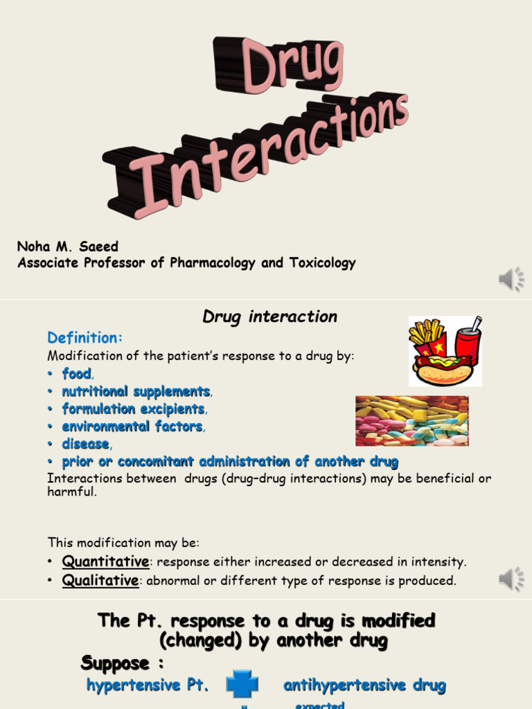 1 Drug Interaction Spring 2024 | PDF | Pharmacology | Drugs