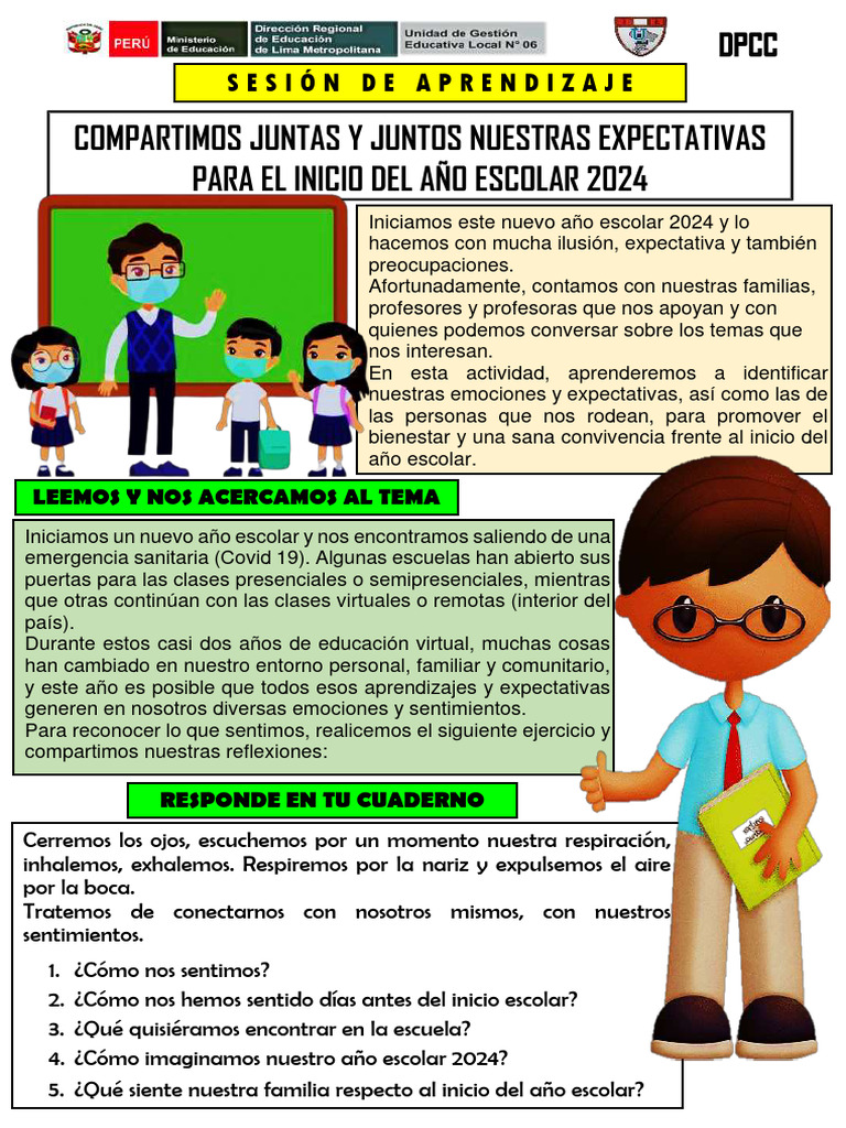 Expectativas para el Año Escolar 2024 | PDF