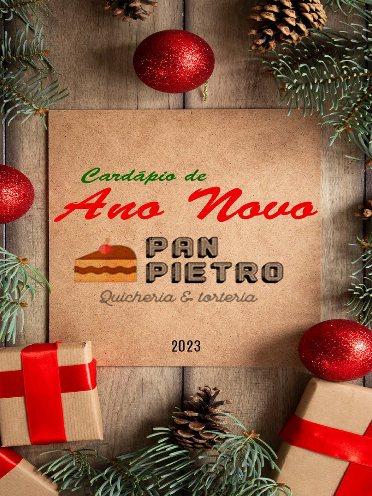 Cardápio de Ano Novo 2023 - Pan Pietro | PDF