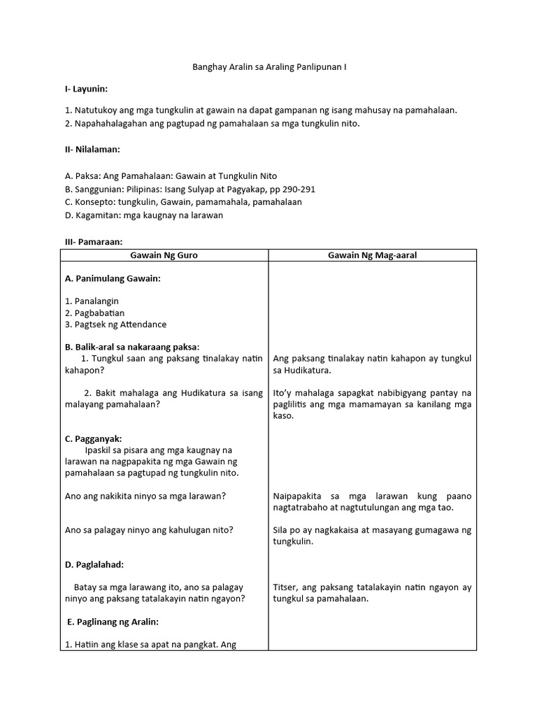 Detailed Lesson Plan (AP) | PDF