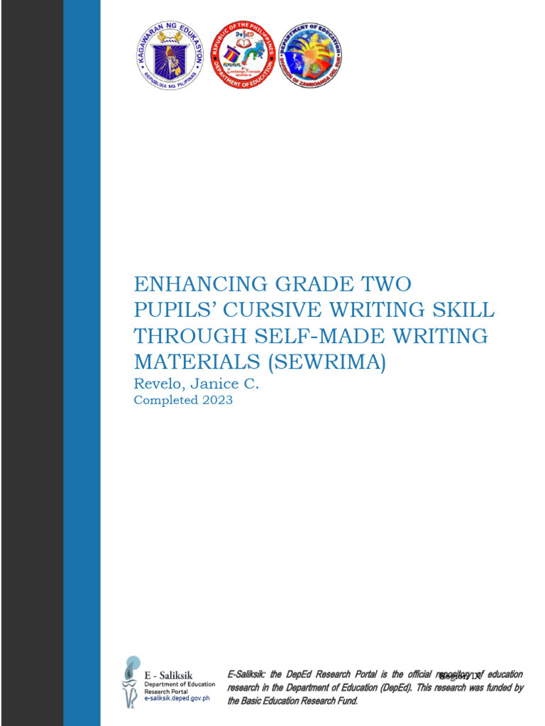 REVELO, JANICE C. - Enhancing Grade Two Pupils' Cursive Writing Skill ...