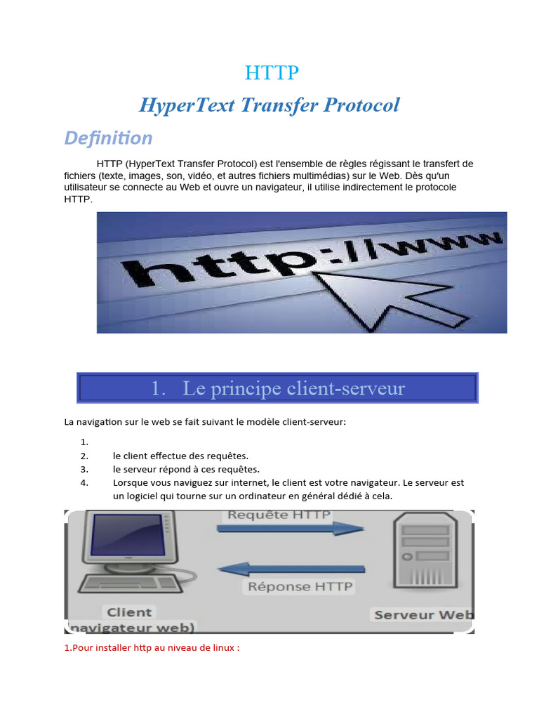 Configuration du protocole HTTP sur Linux | PDF | Internet | Internet et Web