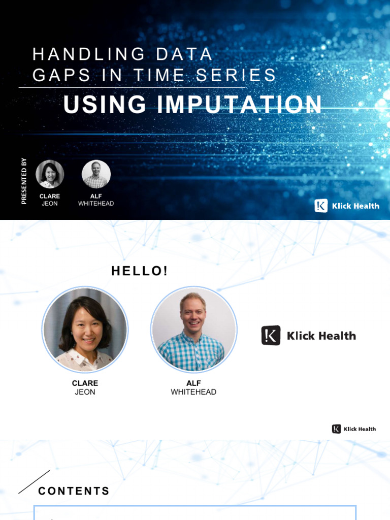 Handling data gaps in time series using imputation Presentation | PDF ...