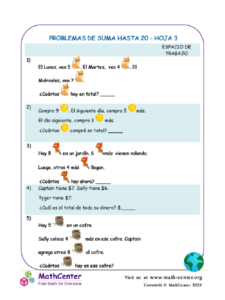 Problemas Con Sumas y Restas | PDF