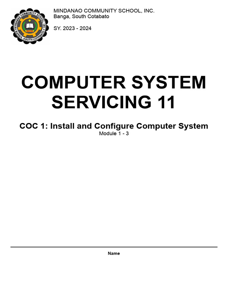 CSS11 Q1 01-03 | PDF | Computer Monitor | Printer (Computing)