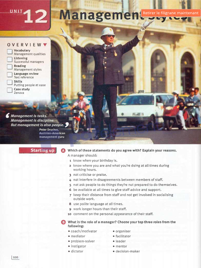 Management Styles - Reading Material and Tasks | PDF