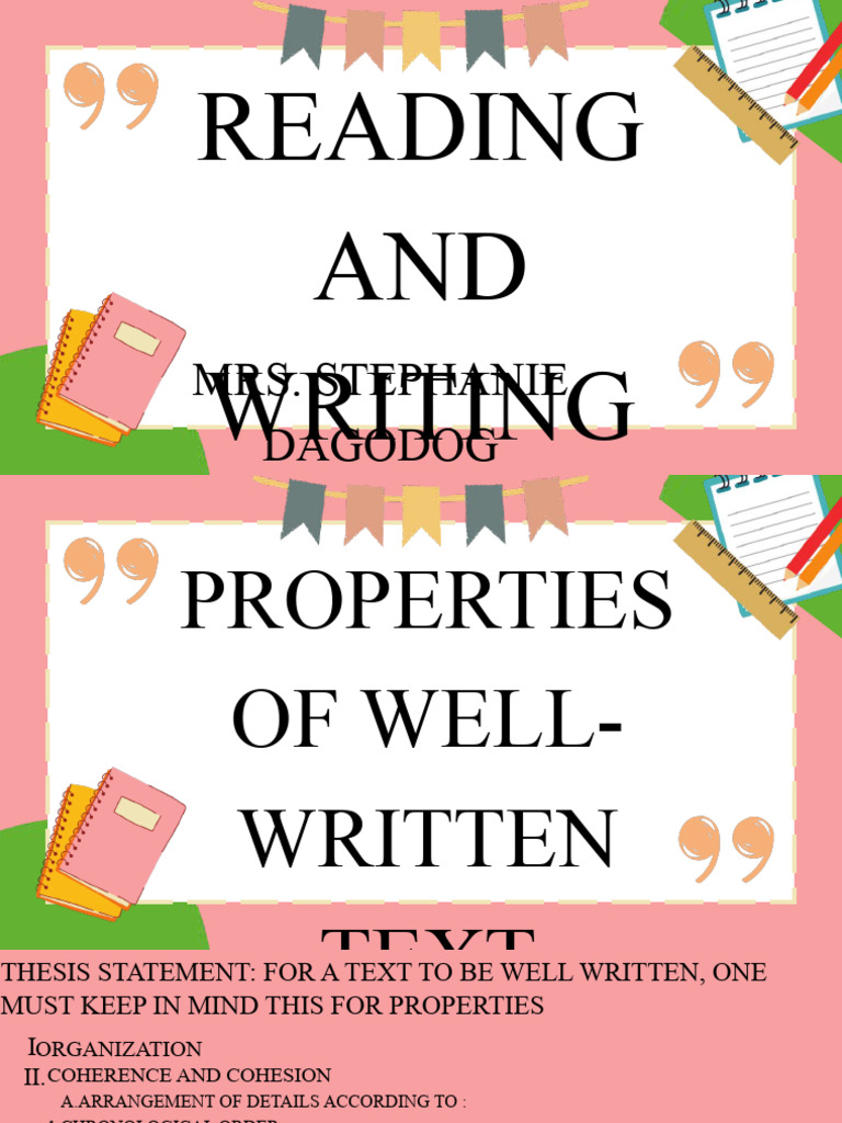Properties of Well Written Text - R&W | PDF