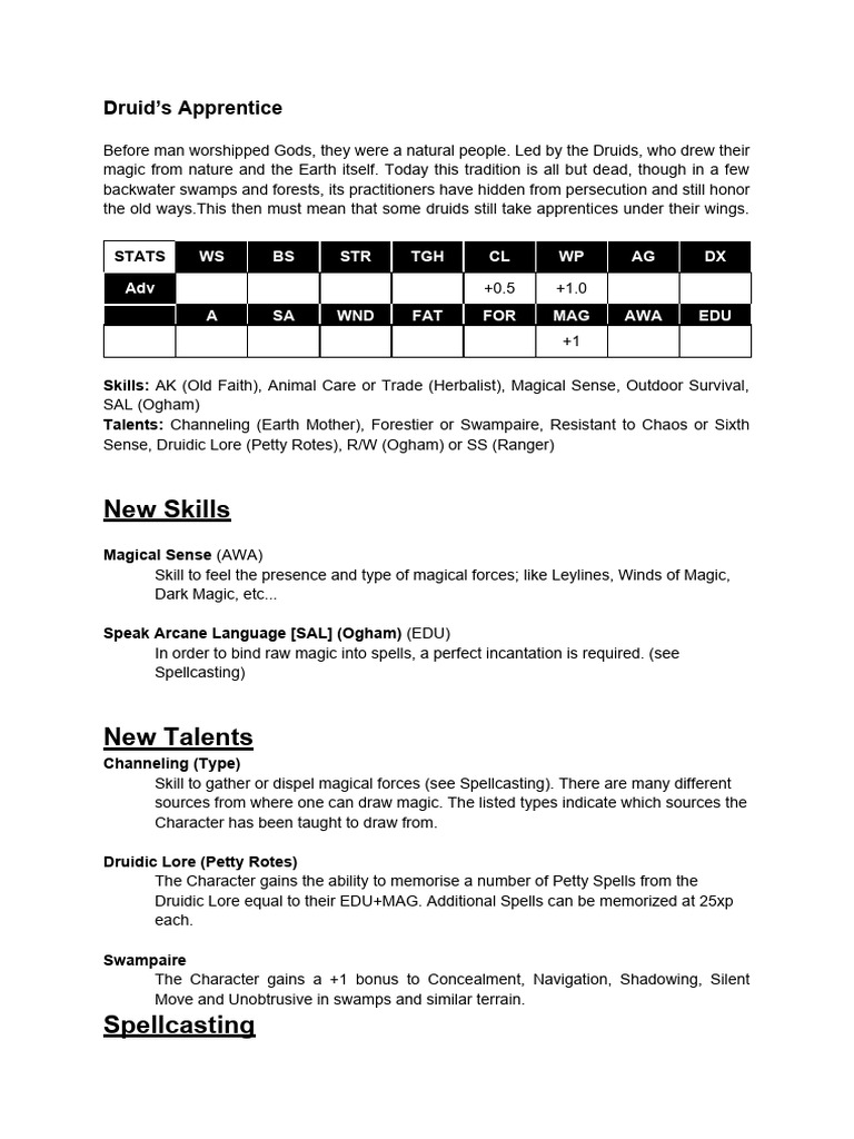 Careers - Druid's Apprentice | Download Free PDF | Supernatural | Superstitions