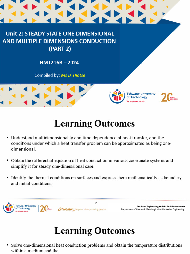 Unit 2 - Steady State One Dimensional and Multiple Dimensionals ...