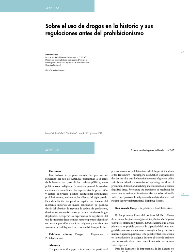 Texto Daniel Russo | PDF | Drogas | café