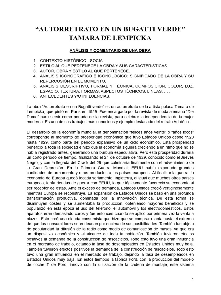 Tamara de Lempicka | PDF | Arte deco | Cubismo