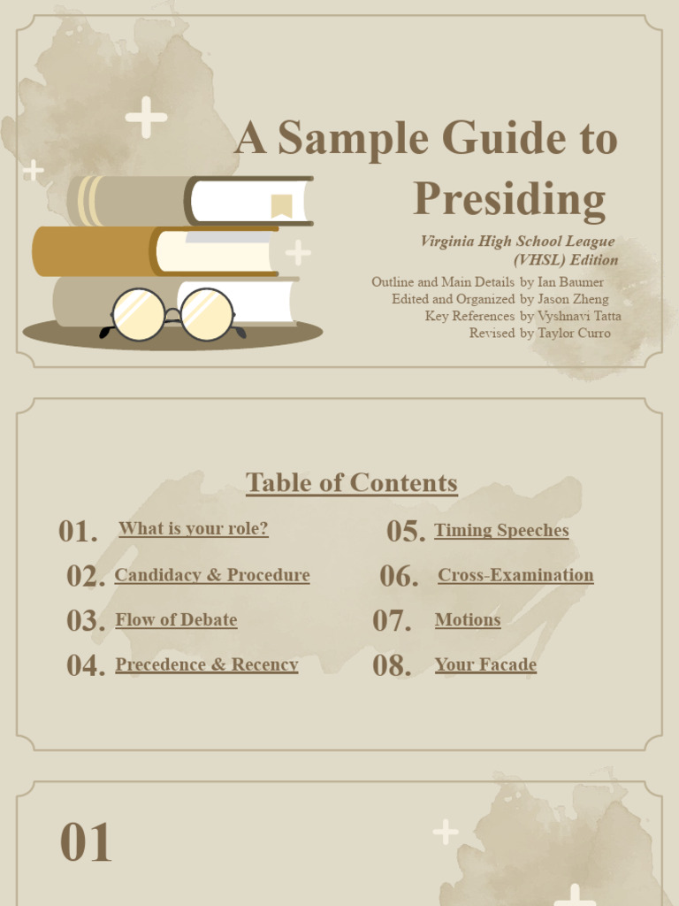 A Sample Guide To Presiding - VHSL Edition | PDF | Parliamentary ...