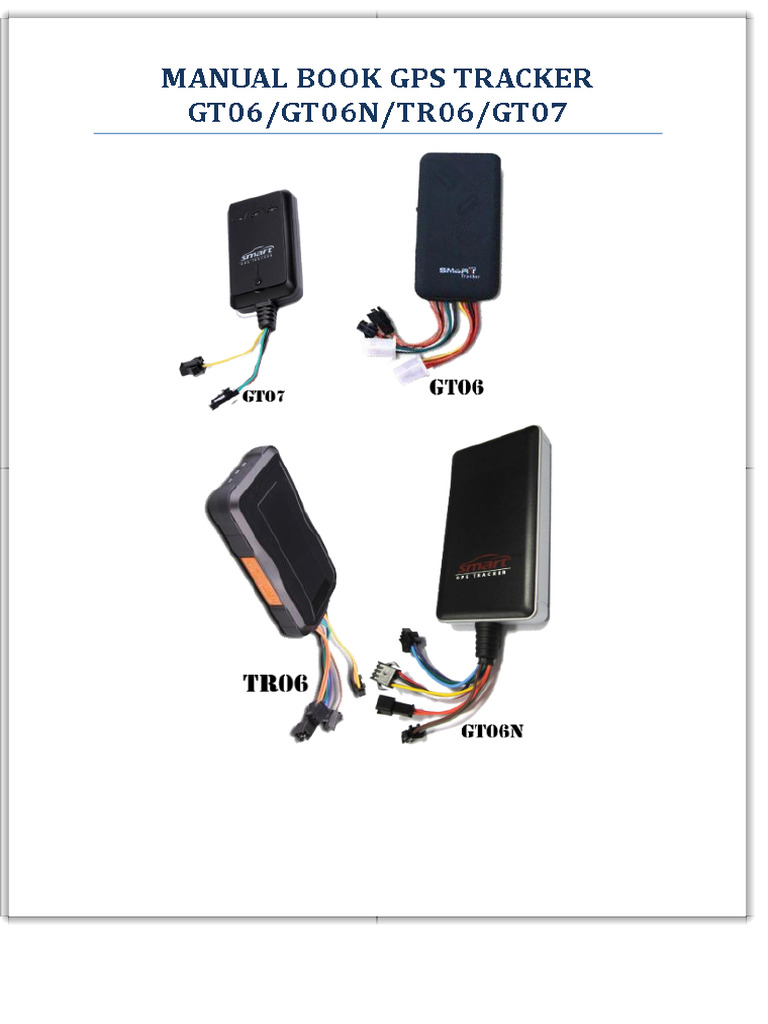 Manual Book GPS Tracker GT06 - GT06N - TR06 - GT07 PDF | PDF
