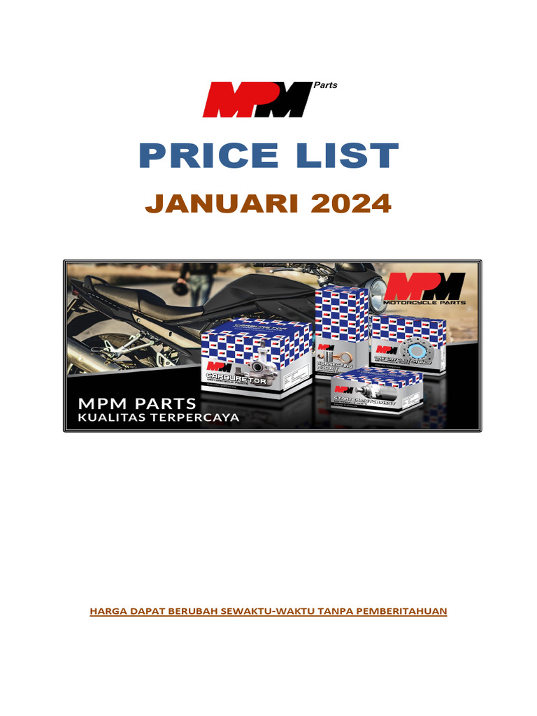 Price List MPM - Januari 2024 (PDF) (F) | PDF
