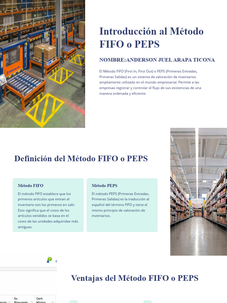 Metodo Fifo o Peps | PDF | normas internacionales de INFORMACION FINANCIERA | Business
