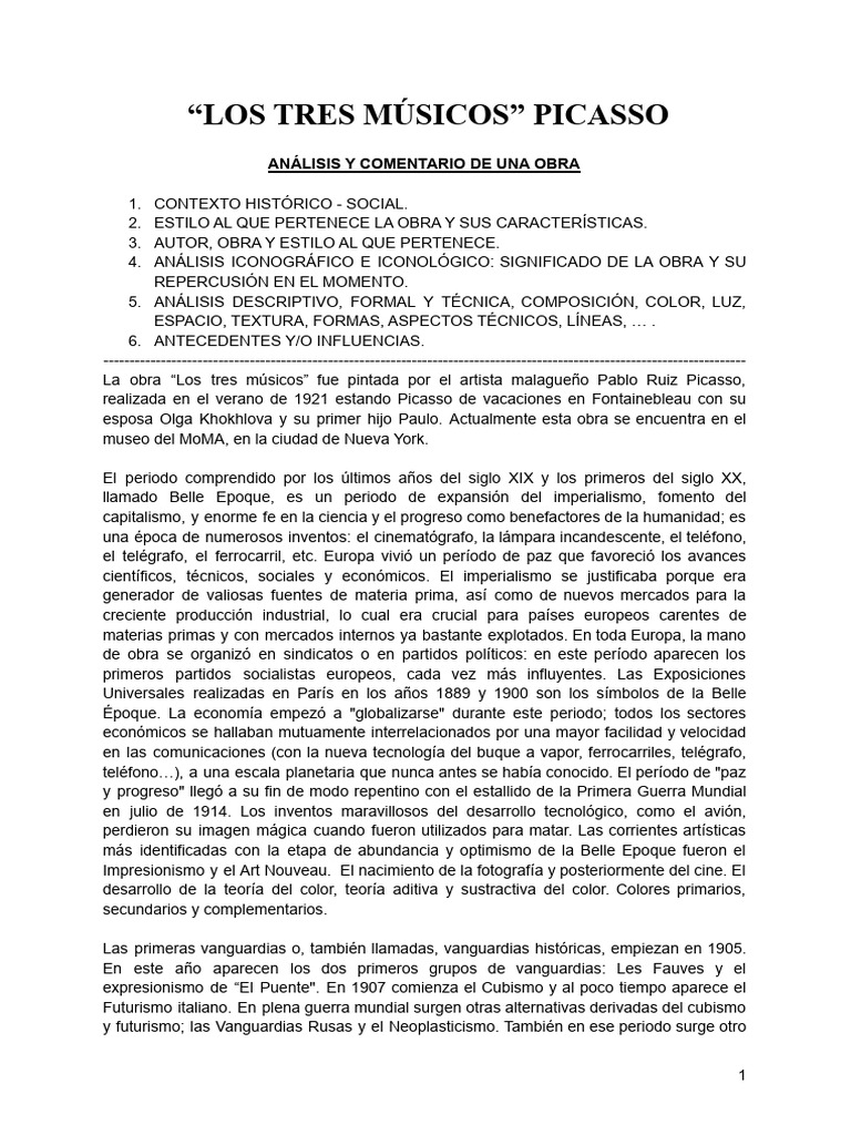 Picasso | PDF | Cubismo | Pablo Picasso