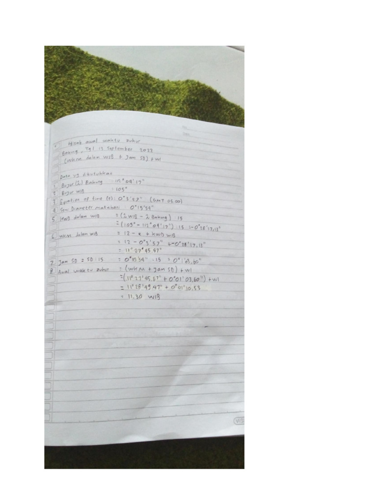 Ilmu Falak Hisab Waktu Awal Sholat Dan Hijriah | PDF