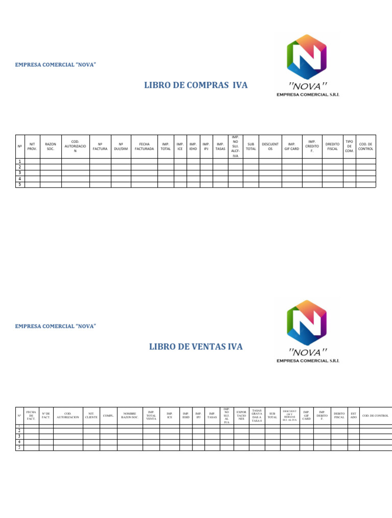 Registros de Compras y Ventas IVA | PDF | Pagos | Impuestos