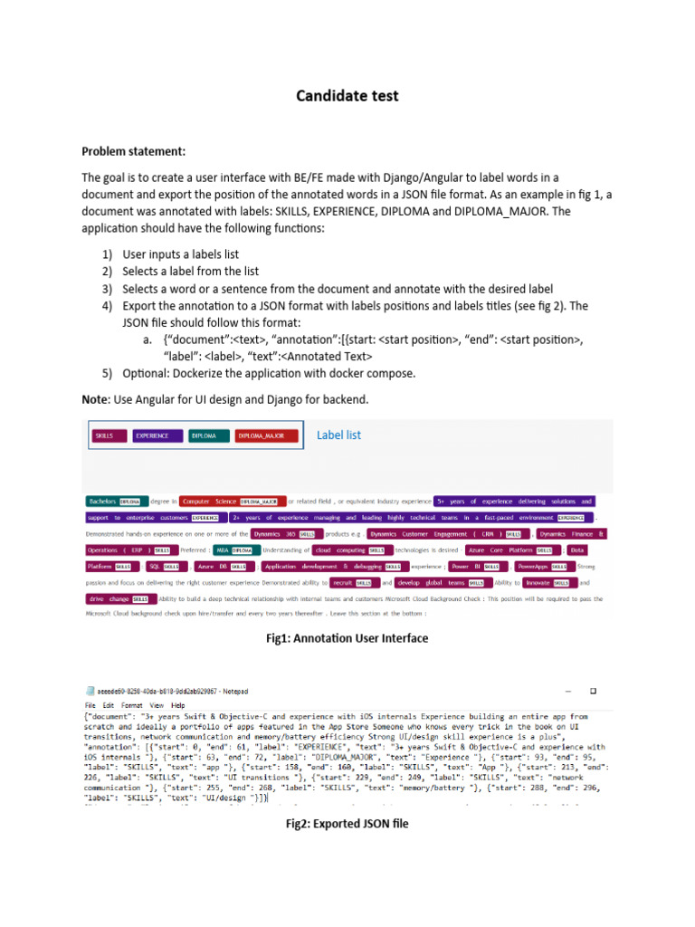 Candidate Test Full Stack | PDF