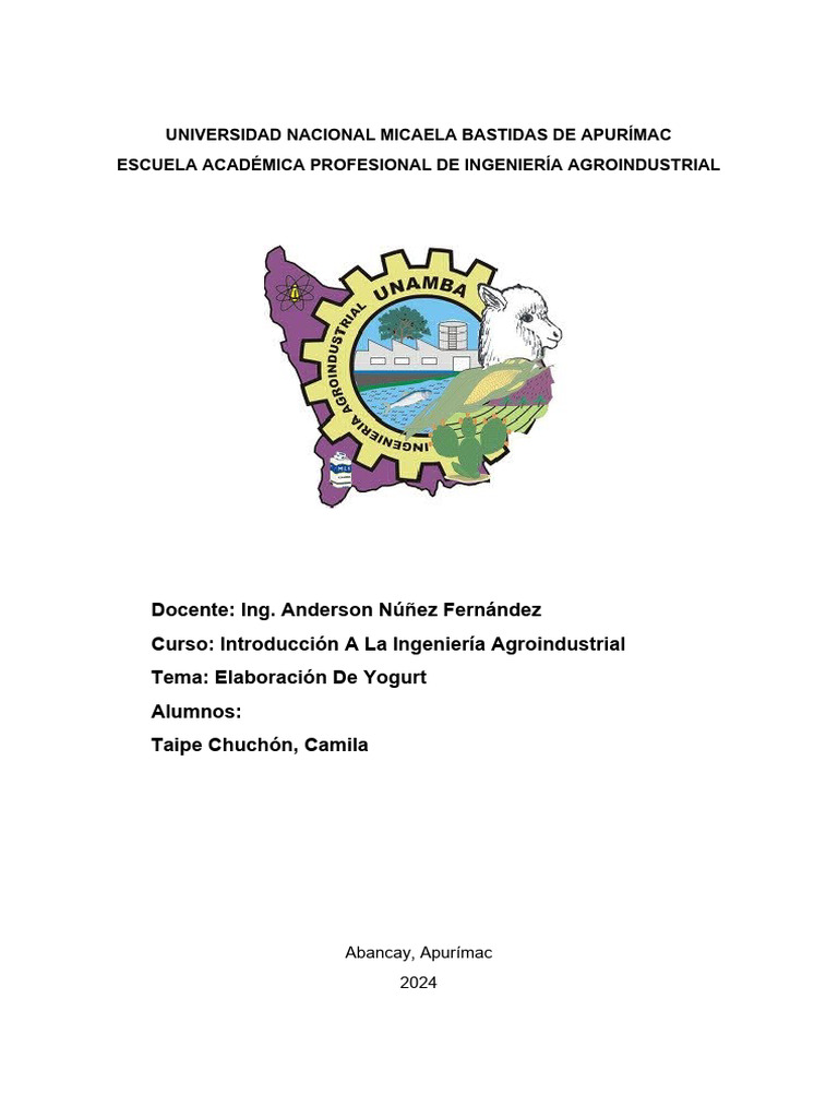 elaboracion del yogurt intro | PDF
