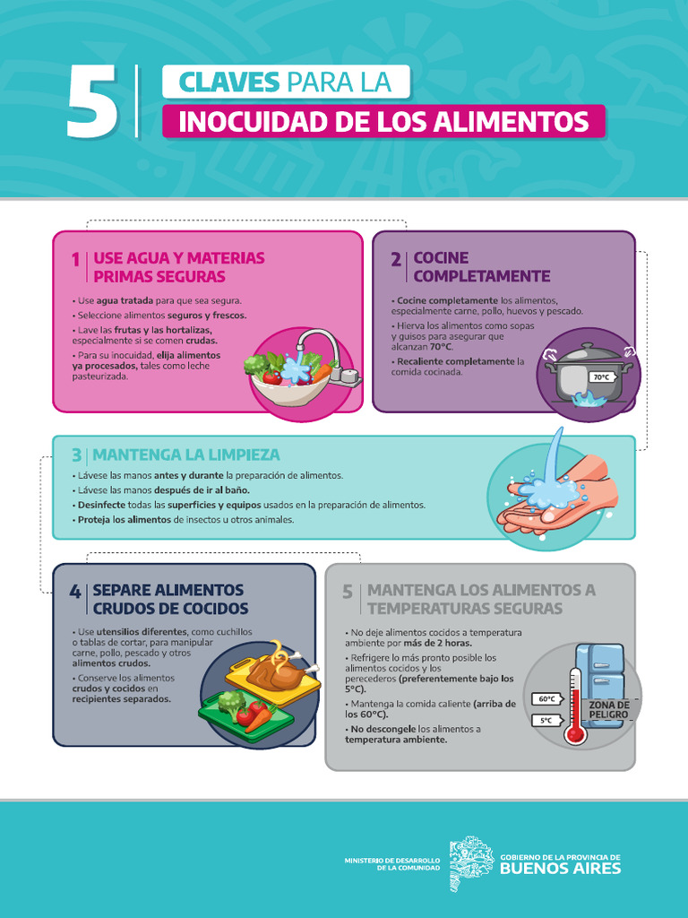 5 Claves Para La Inocuidad de Alimentos | PDF
