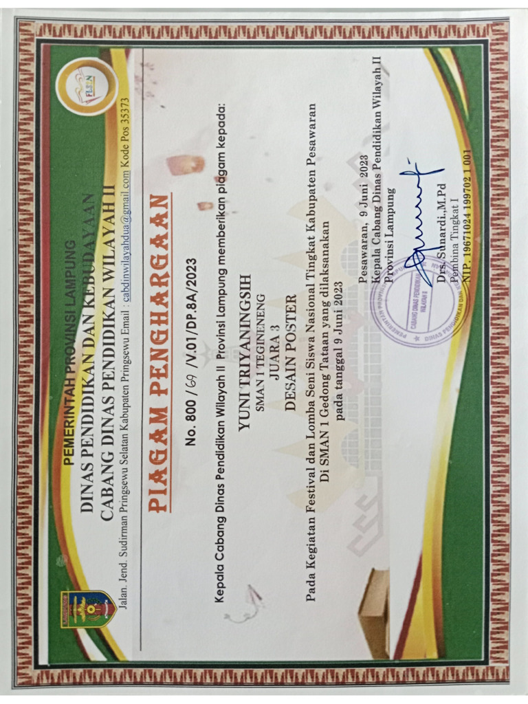 Sertifikat fls2n Desain Poster | PDF