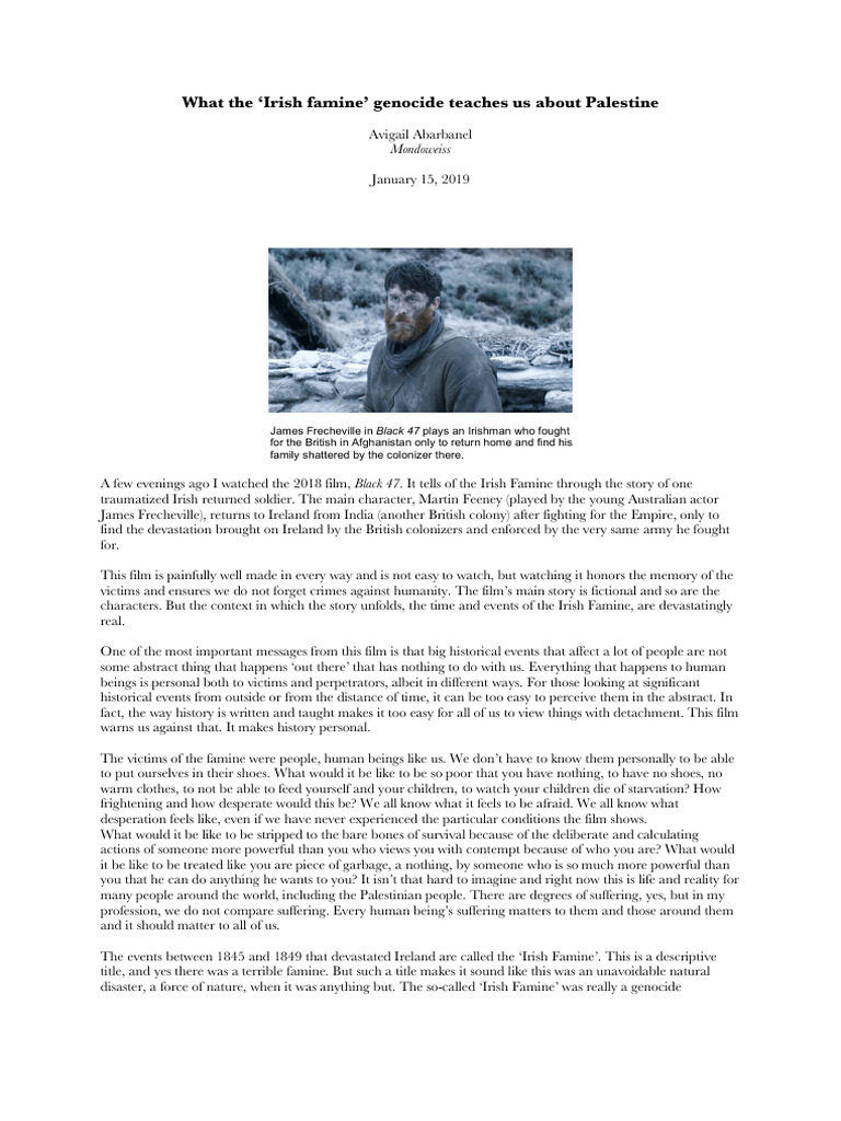 What The Irish Famine Genocide Teaches U | PDF | Great Famine (Ireland)