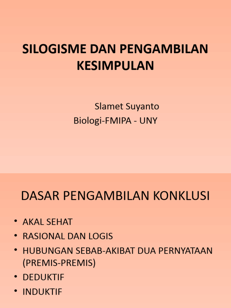 Silogisme Dan Pengambilan Kesimpulan | PDF
