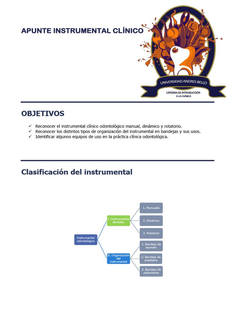 Apunte Instrumental Clínico | PDF | Diente | Anestesia