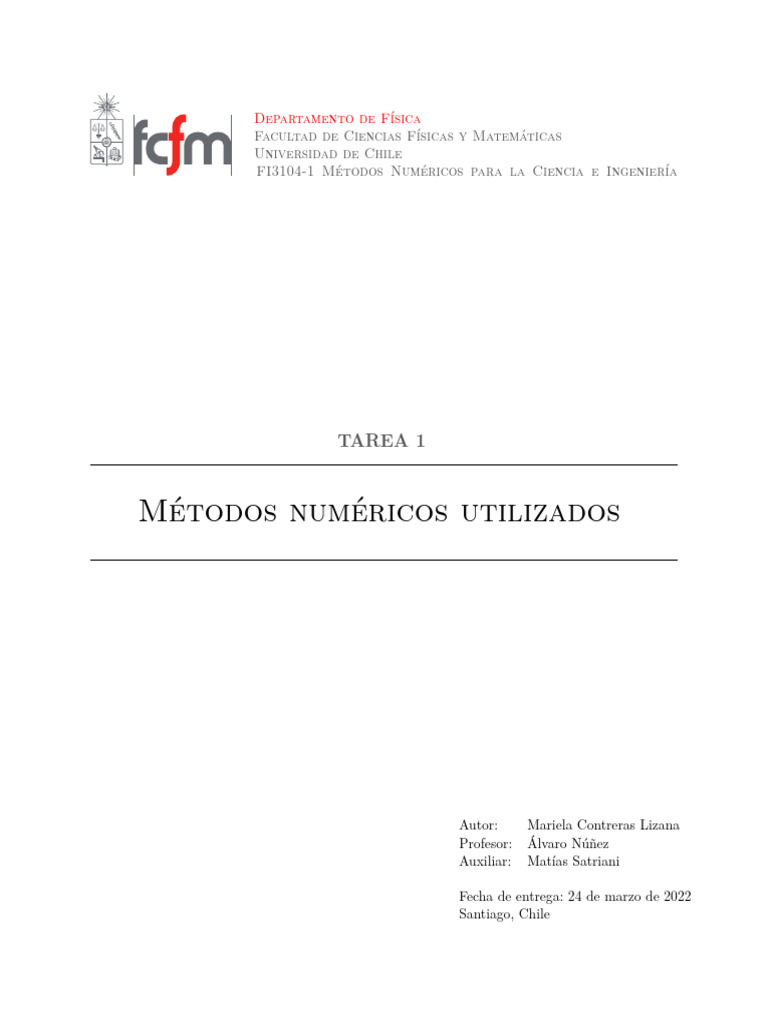 Tarea 1 Num Ricos | PDF | Derivado | Análisis numérico