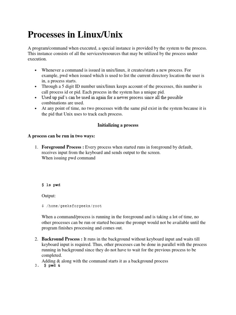Unix 6 Pdf Process Computing Concurrent Computing