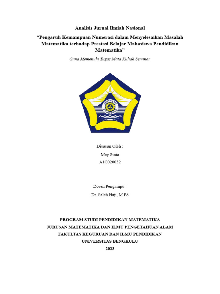 Analisis Jurnal Pendidikan Matematika | PDF