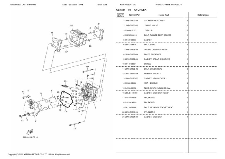 LNS125 Mio M3 Cylinder | PDF | Mechanical Engineering