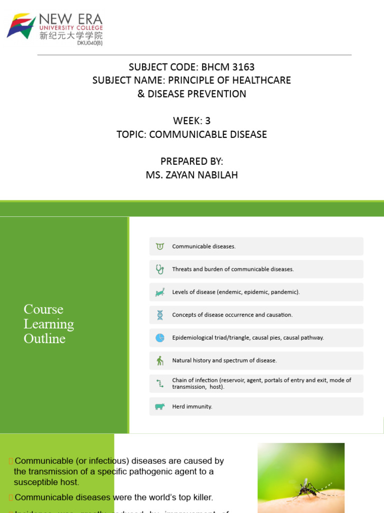 Lesson 3 - Communicable Disease | PDF