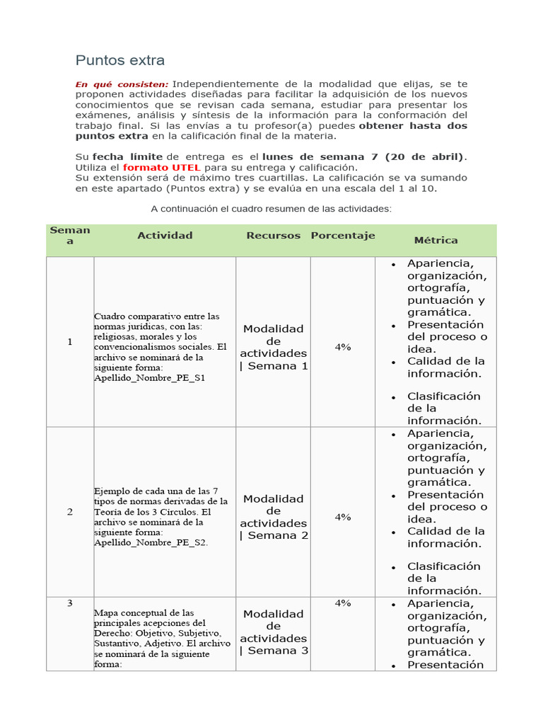 Puntos Extra | PDF