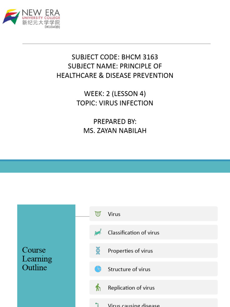Lesson 4 - Virus Infection | PDF | Virus | Infection