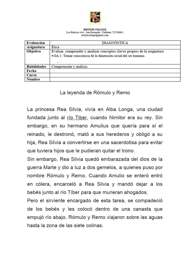 Mito de Rómulo y Remo: Fundación de Roma | PDF | Romulus y Remus ...