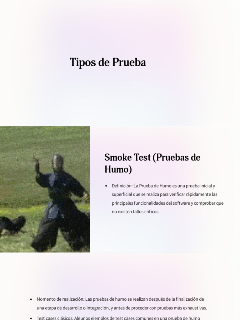 Tipos de Prueba | PDF | Software | Arquitectura de sistemas