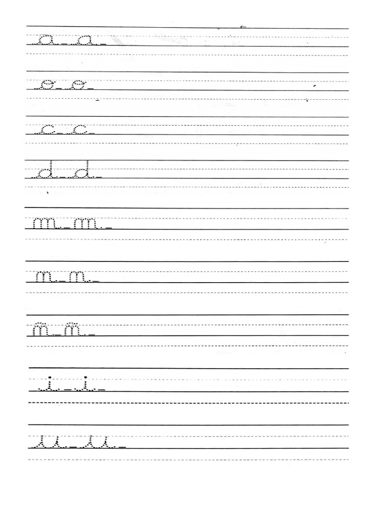 PRACTICA CURSIVA WORD | PDF