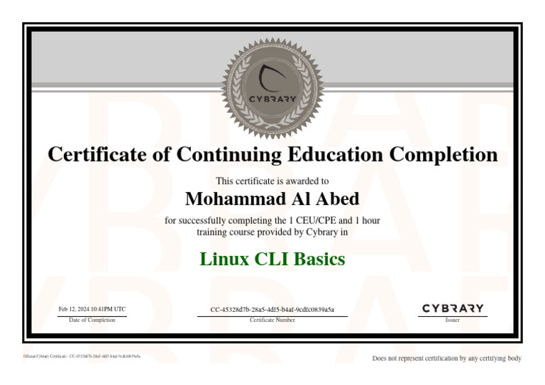 Cybrary Cert Linux Cli Basics | PDF