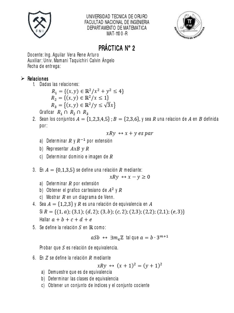 MAT-1100 Practica 2 | PDF