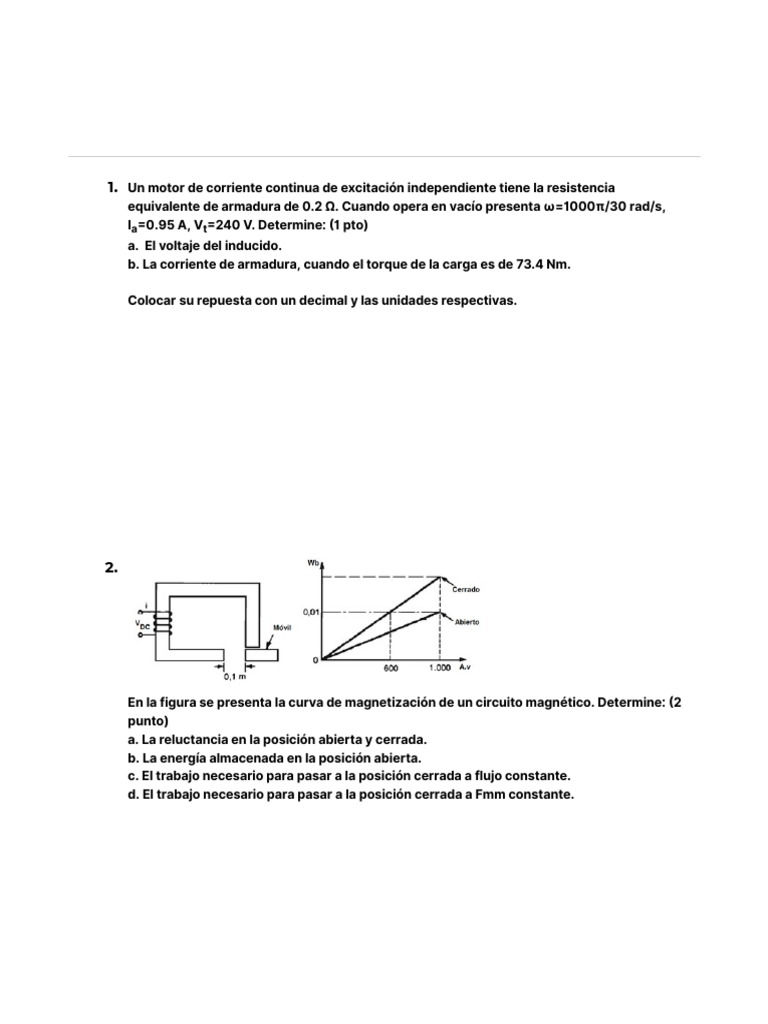 CEE Banco Preguntas II | PDF | Inductor | Generador eléctrico