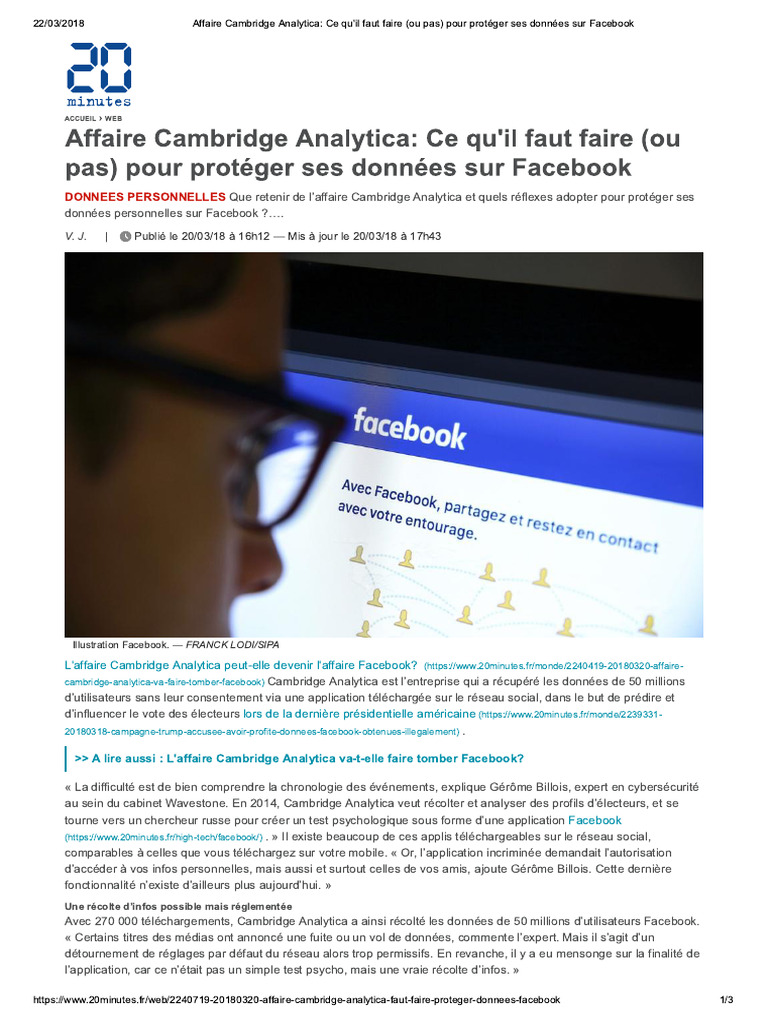 Affaire Cambridge Analytica - Ce Qu'il F.. | PDF