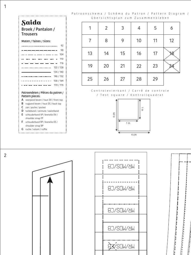 Pantalon Saida Patrons | PDF